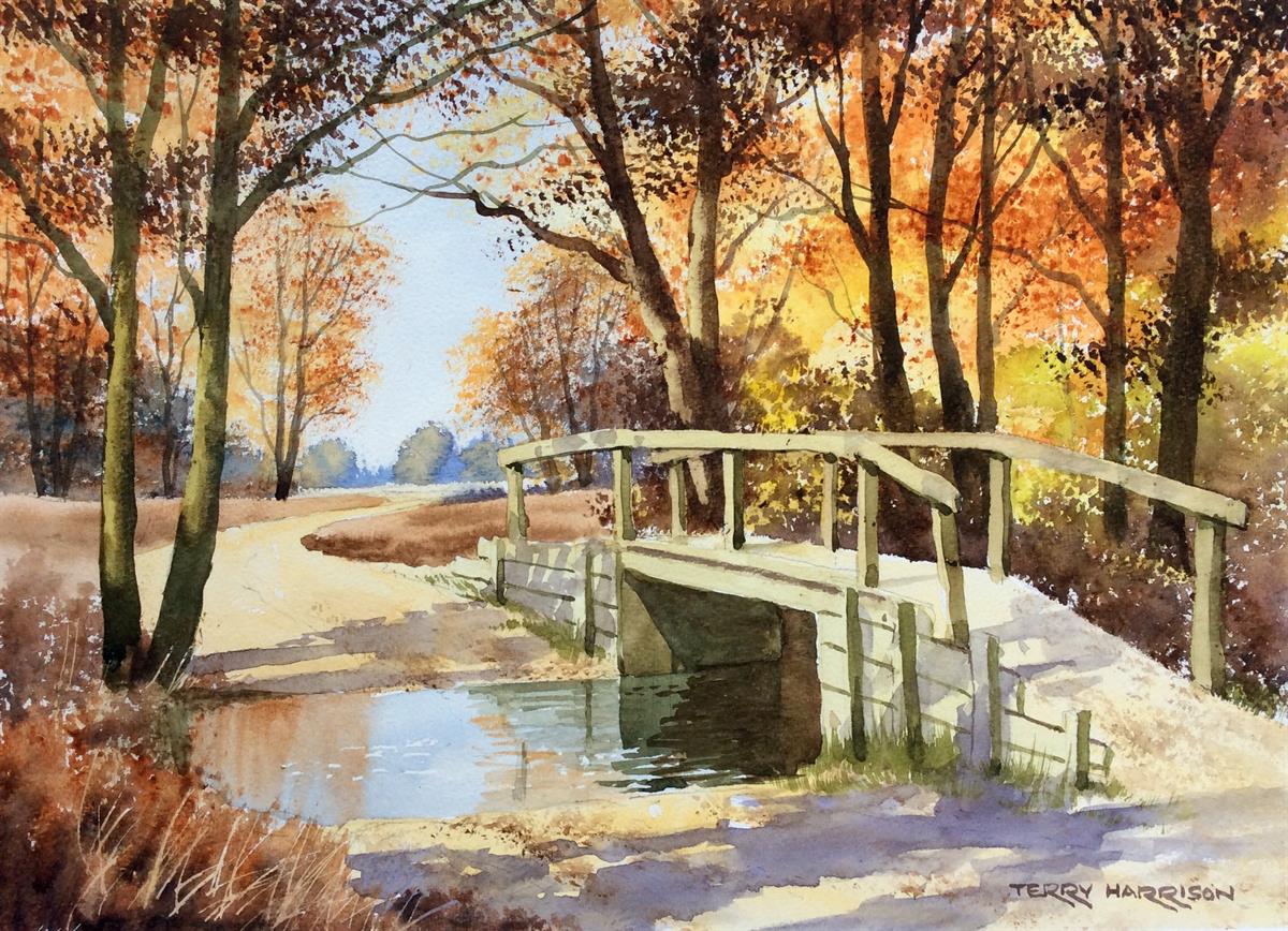 Sunlit Bridge 12 x 16 inches watercolour on watercolour paper